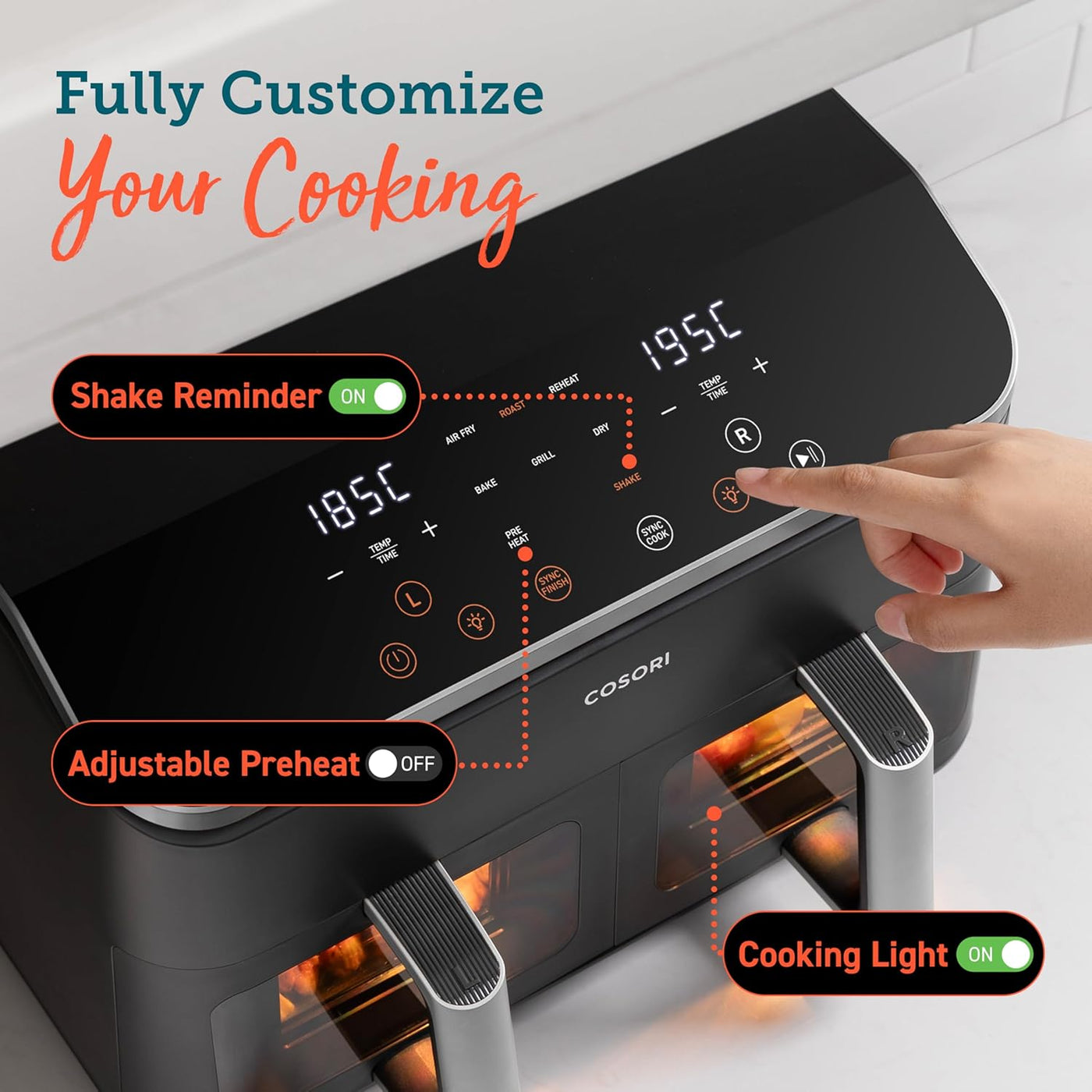 COSORI Dual Basket 8.5L Air Fryer